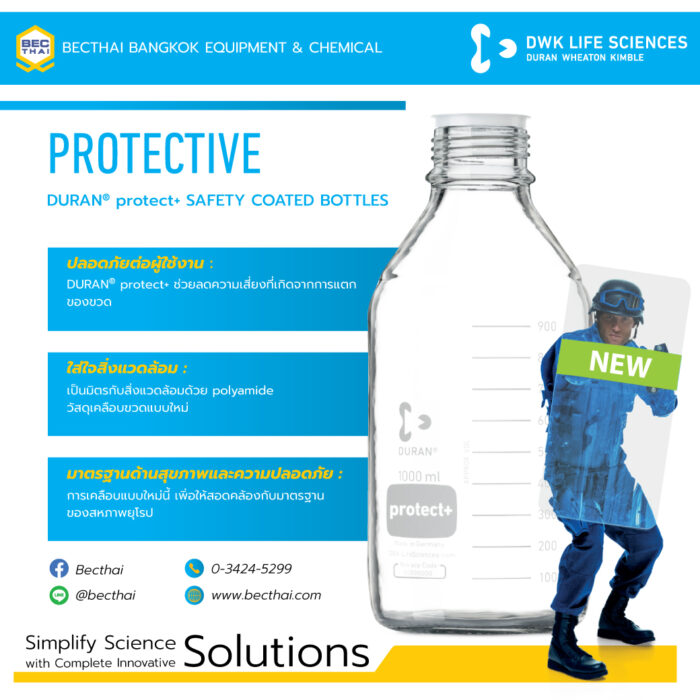 DURAN® Protect+ Laboratory Bottle, clear - BECTHAI